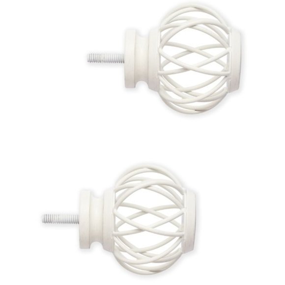 Cambria | Accents | Cambria Premier Wire Birdcage Finials Satin White ...